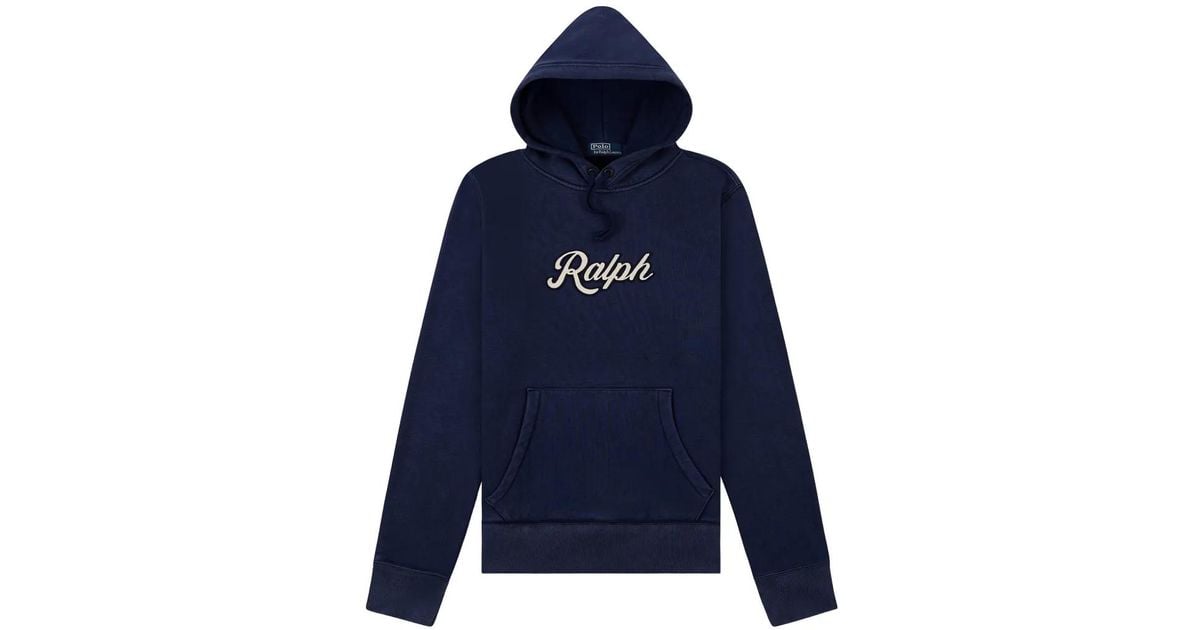 Polo Ralph Lauren Logo Hoodie in Blue for Men | Lyst UK