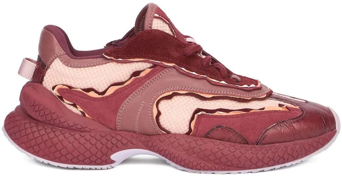 Roberto Cavalli Colour-Block Panelled Sneakers in Red | Lyst UK
