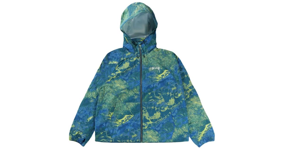 Stussy Beach Shell Jacket in Blue for Men | Lyst