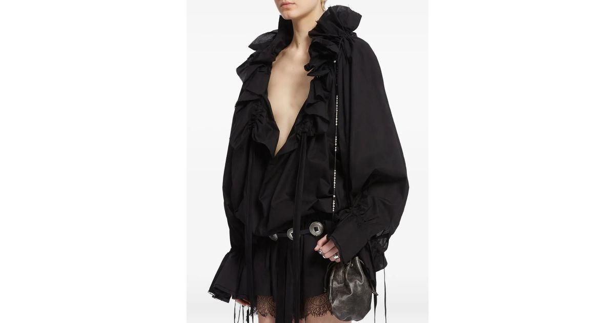Ann Demeulemeester Small Dilla Cross Body Bag in Black | Lyst