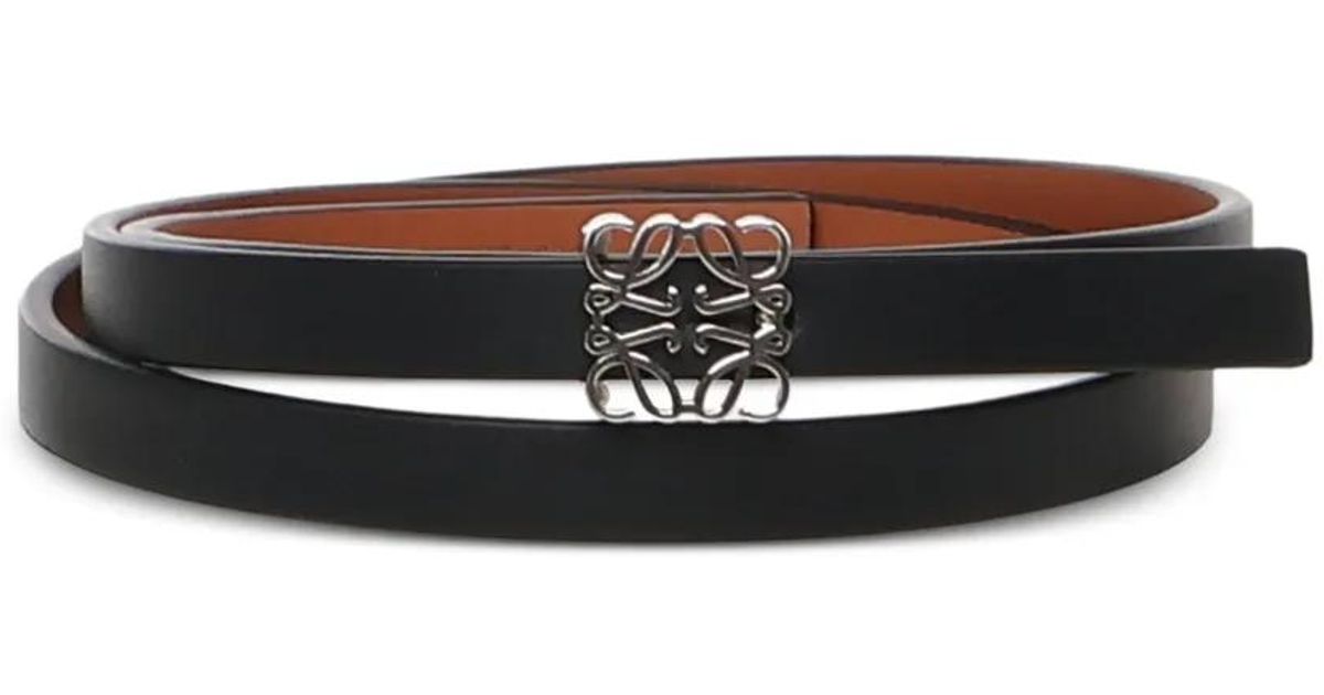 Loewe Anagram-Plaque Leather Belt in White | Lyst UK