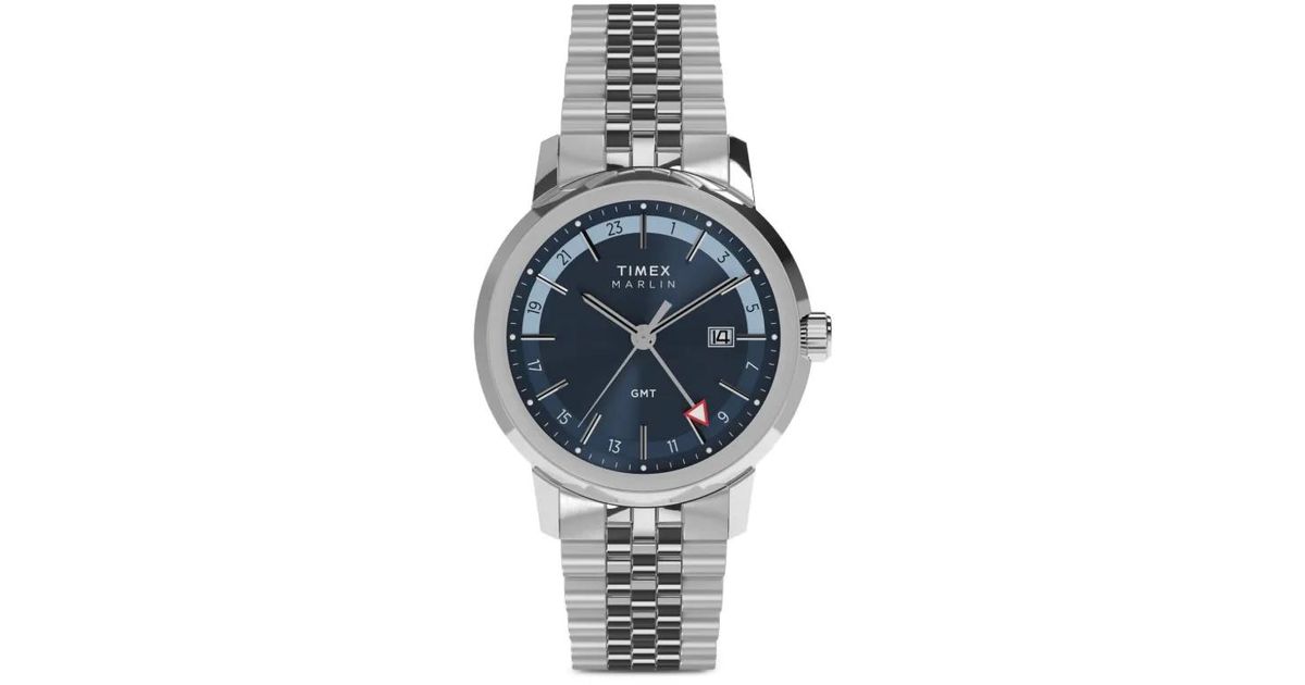 Timex Marlin Gmt 40Mm in Blue for Men | Lyst UK