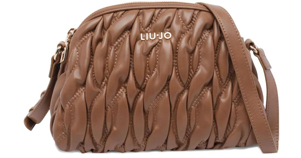 Liu Jo Medium Quilted-Effect Cross Body Bag in Brown | Lyst