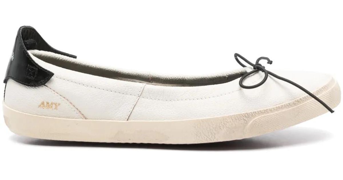 HIDNANDER Amy Ballet Flats in Natural | Lyst