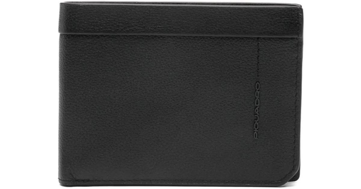 Piquadro Logo-Plaque Wallet in Black for Men | Lyst UK
