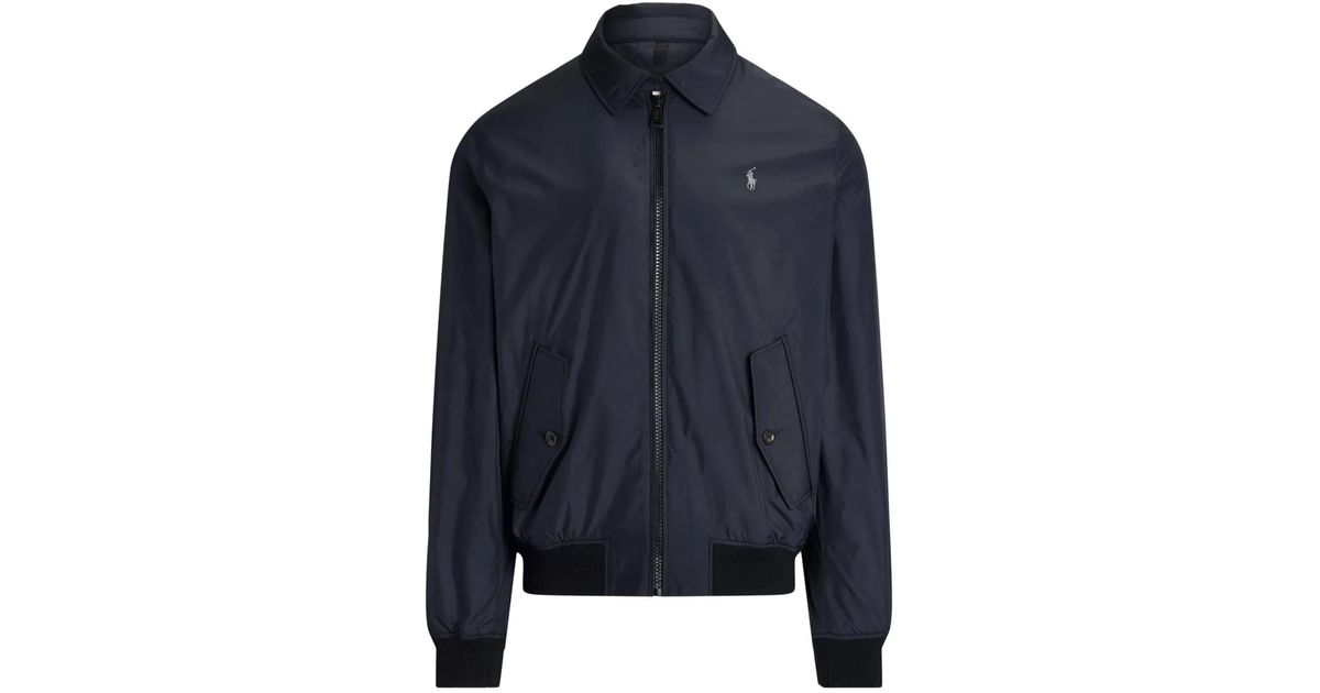Polo Ralph Lauren Polo Pony-Embroidered Bomber Jacket in Blue for Men ...