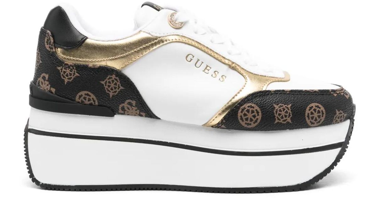 Guess Camrio Platform Sneakers in White | Lyst