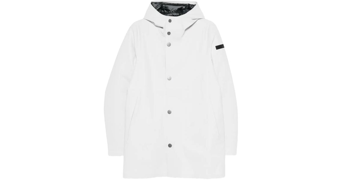 Rrd Logo-Detail Padded Coat in White for Men | Lyst UK