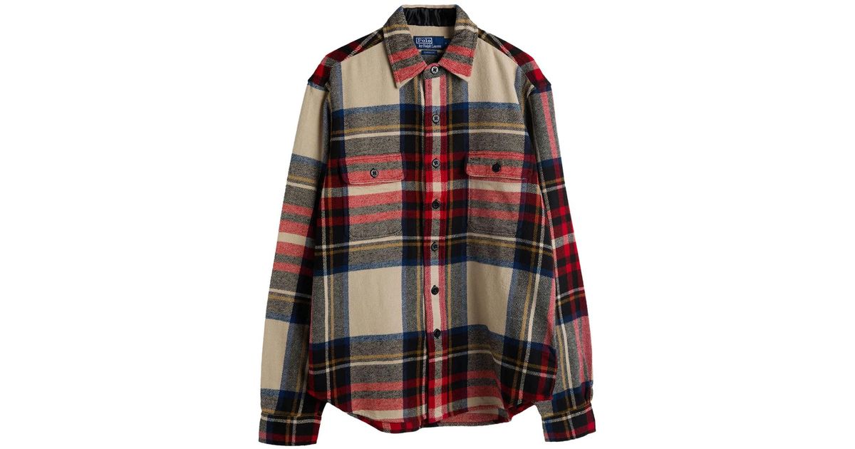 Polo Ralph Lauren Plaid Flannel Shirt in Black for Men | Lyst UK
