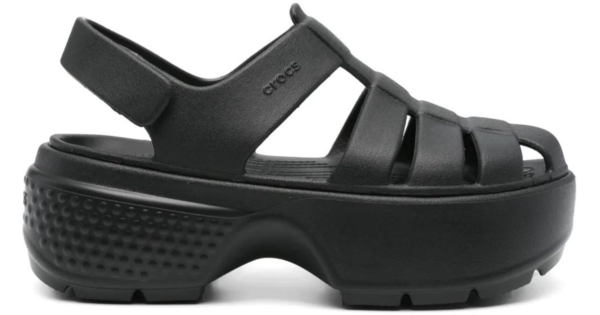 Crocs™ 50Mm Stomp Fisherman Sandals in Black | Lyst