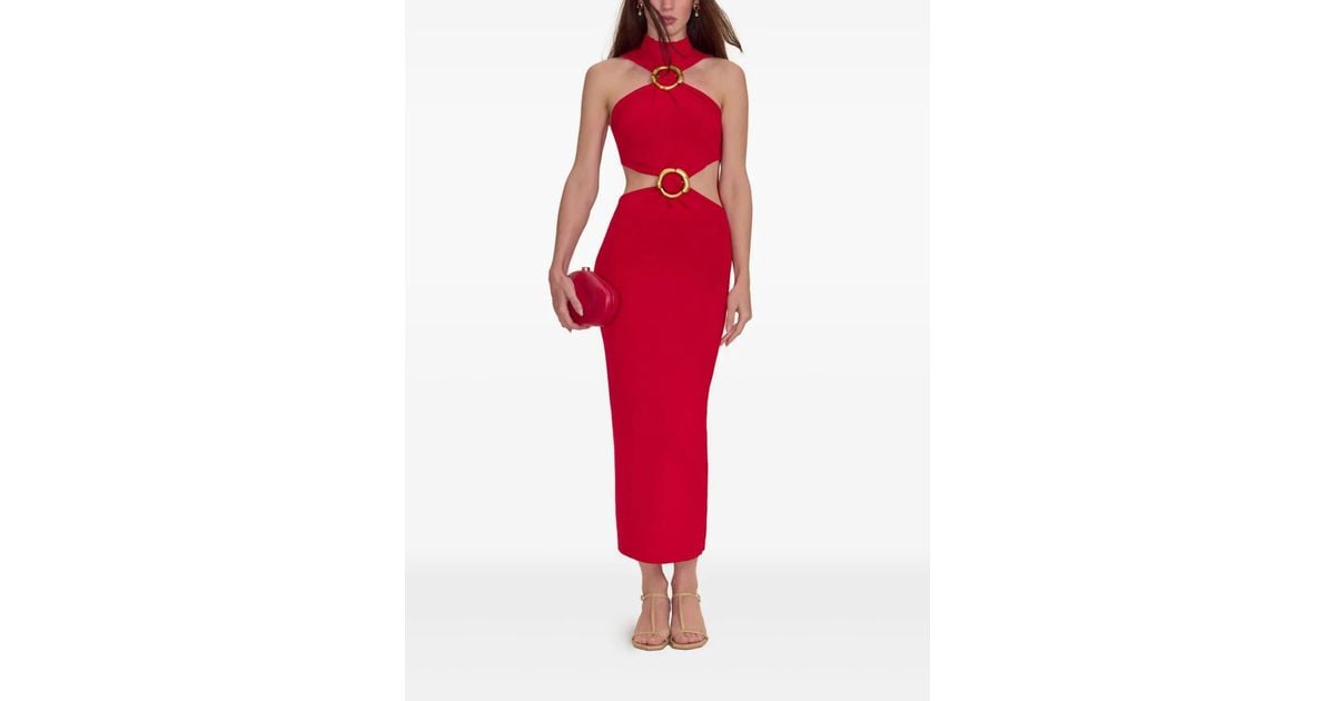 Cult Gaia Ambar Maxi Dress in Red | Lyst