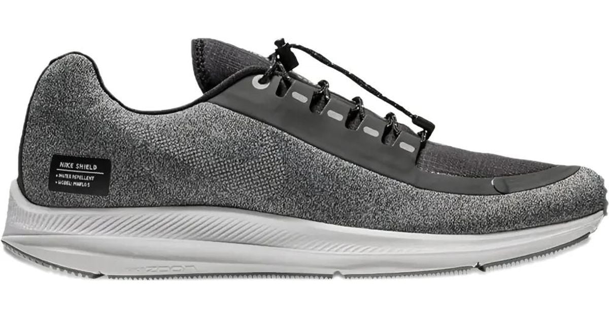 Nike Air Zoom Winflo 5 Run Shield Running Sneakers in Black for Men | Lyst