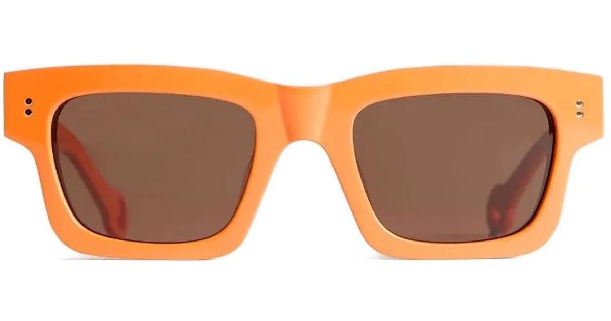 JW Anderson Rectangular-Frame Sunglasses in Orange | Lyst UK