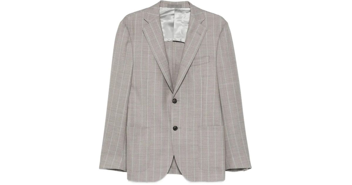Corneliani Sophisticated Suit With Pinstripe Detailing in Grey for Men ...