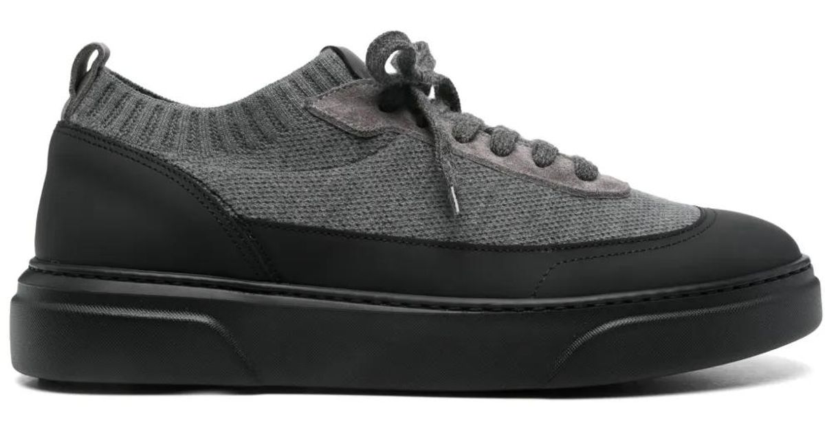 Neil Barrett Fine Knit Sneakers in Black for Men | Lyst