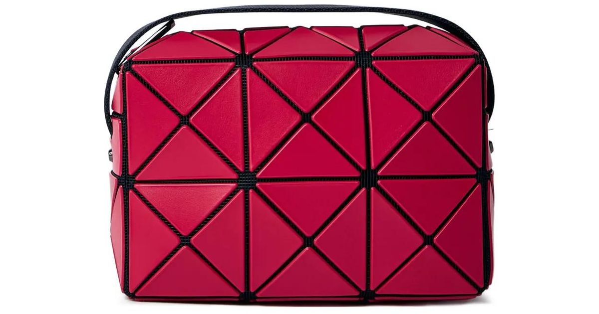 Issey Miyake Cuboid Messenger Bag in Red | Lyst