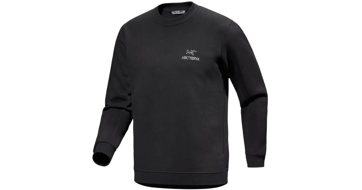 Arc'teryx Emblem Logo Crew-Neck Sweatshirt in Grey for Men | Lyst UK