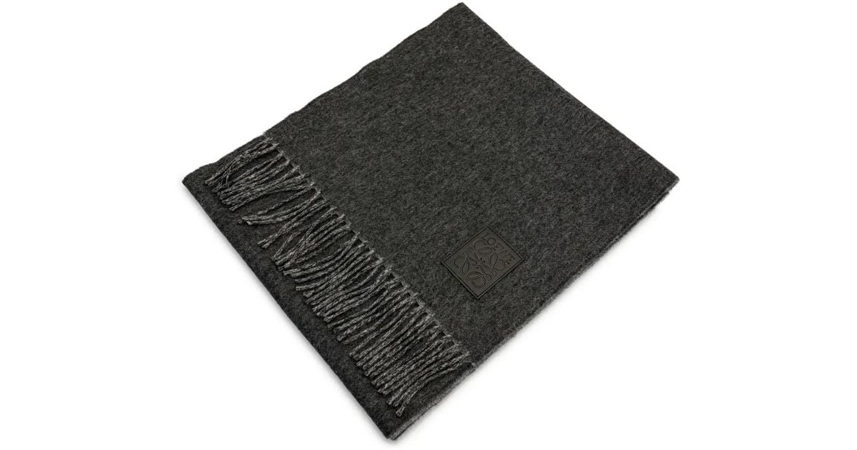 Loewe Logo-Patch Scarf in Black for Men | Lyst UK