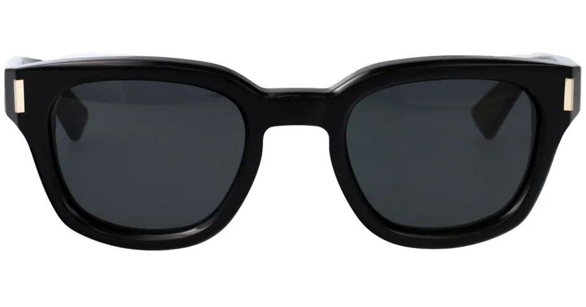 Saint Laurent Large Rectangle-Frame Sunglasses in Black for Men | Lyst UK