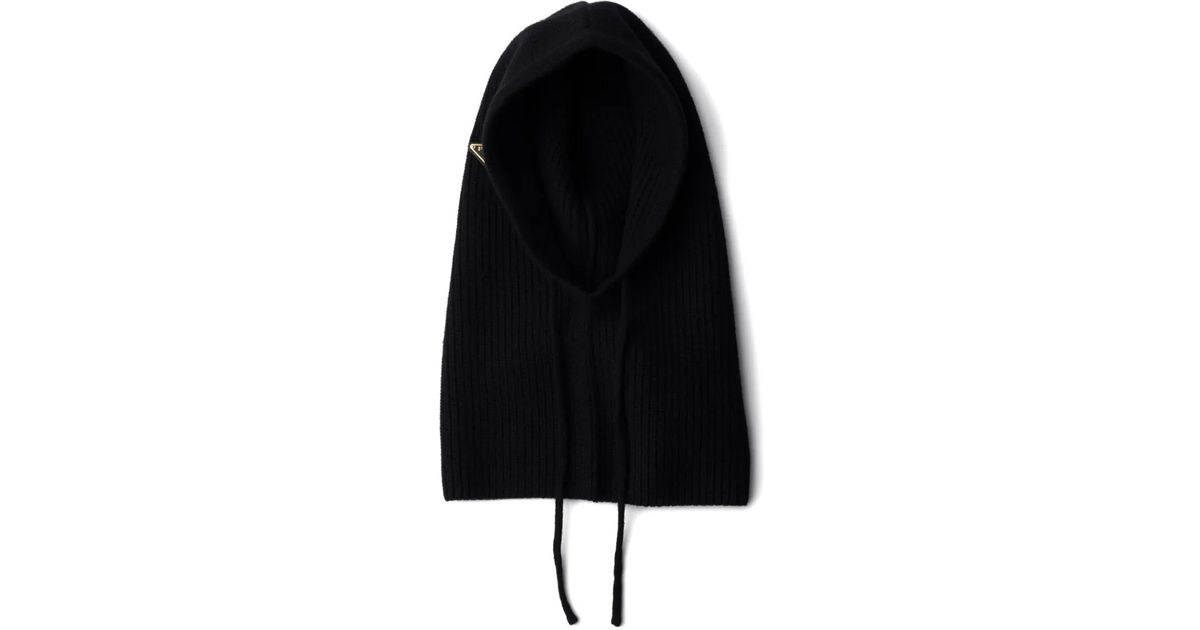 Prada Triangle-Logo Balaclava in Black | Lyst