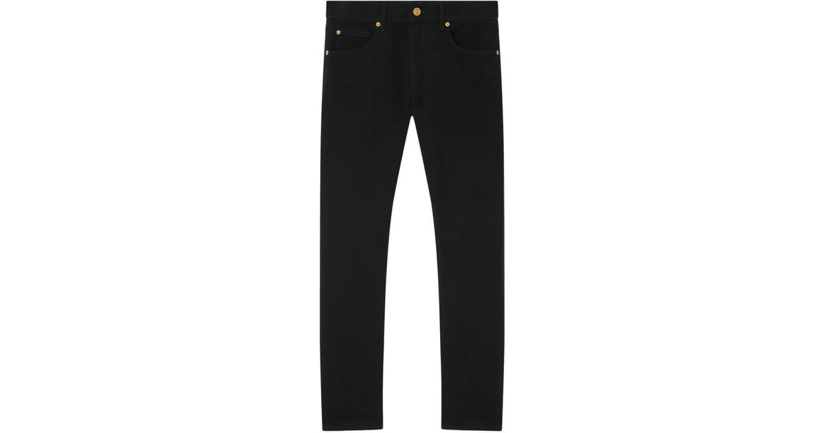 Versace Medusa-Embroidery Jeans in Black for Men | Lyst UK