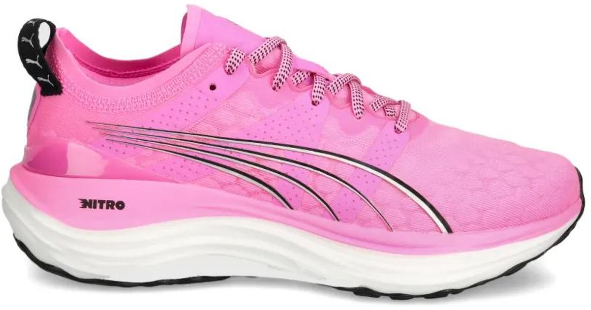 PUMA Foreverrun Nitro Wns Lace-Up Sneakers in Pink | Lyst UK