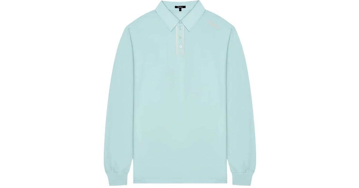 Malbon Golf X Jesper Parnevik Long-Sleeved Polo Shirt in Blue for Men ...