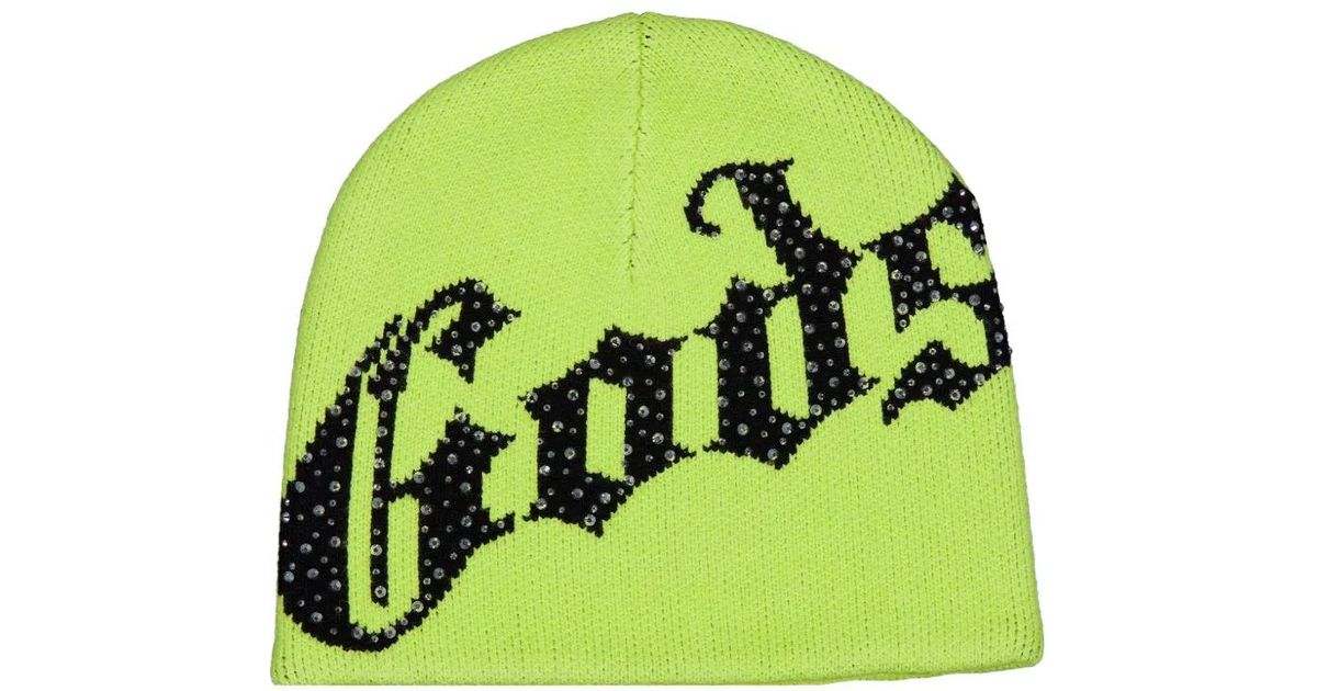 Godspeed Logo-Studded Beanie Hat in Green for Men | Lyst UK