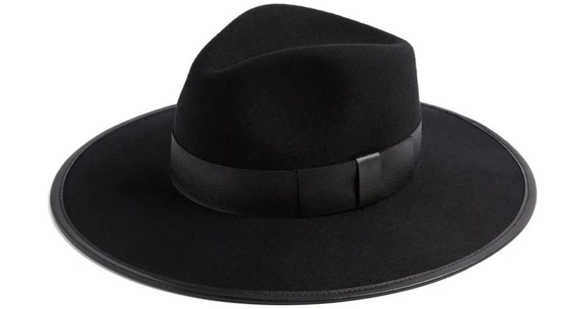 Nina Ricci Wool Fedora Hat in Black | Lyst UK