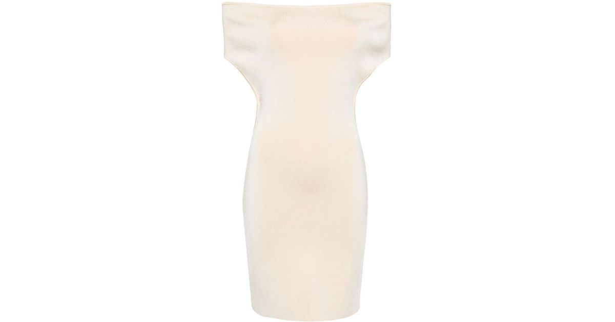 Jacquemus La Robe Cubista Short Dress in Natural | Lyst