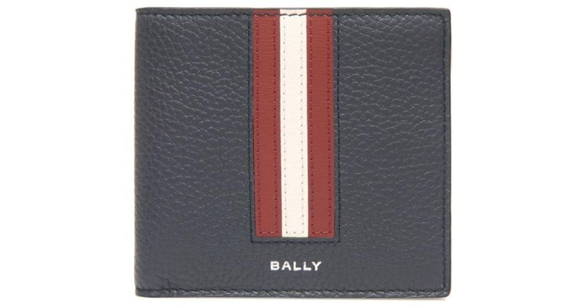 Bally Ribbon Bi-Fold Wallet in Blue for Men | Lyst UK