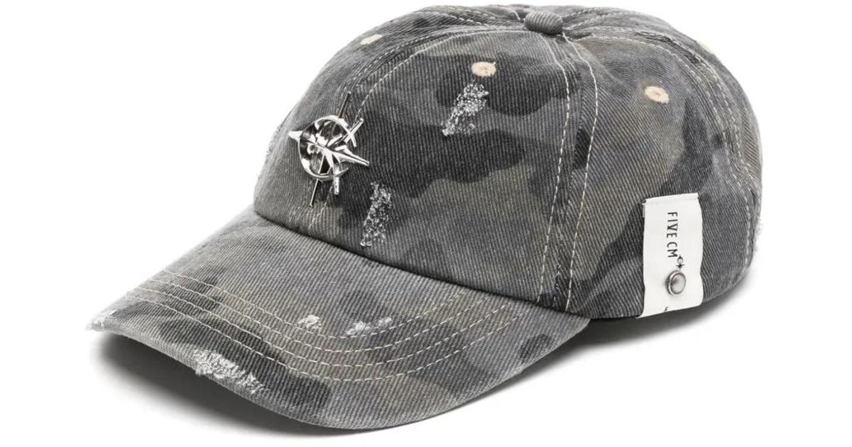 FIVE CM Logo-Studs Cap in Gray for Men | Lyst