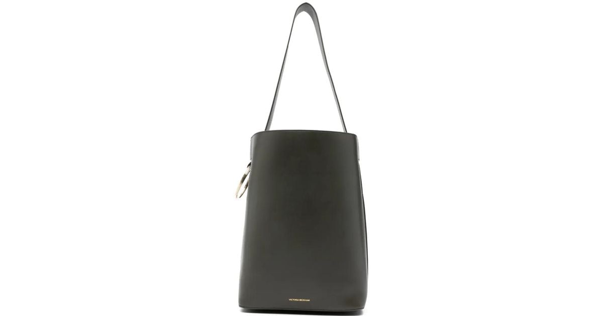 Victoria Beckham Dia Ring Bucket Bag in Black | Lyst UK