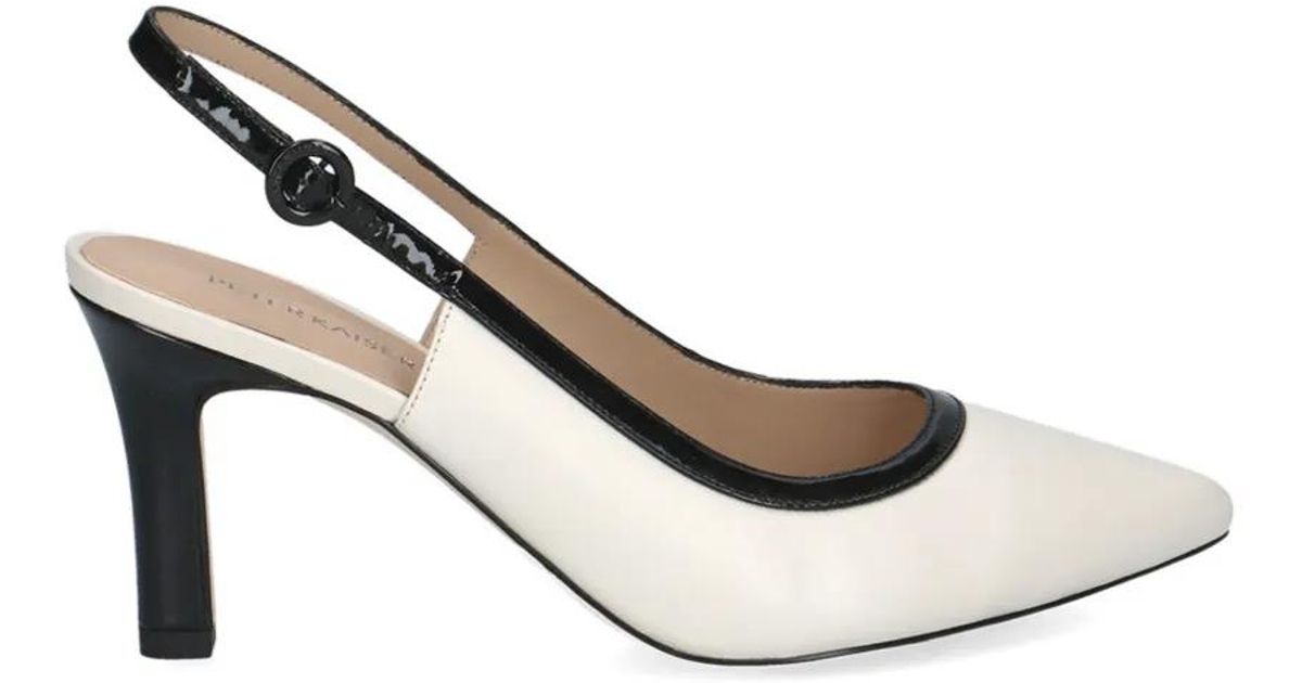 Peter Kaiser Point-Toe Slingback Pumps in White | Lyst UK