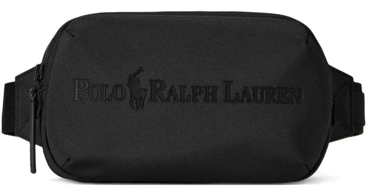 Polo Ralph Lauren Medium Logo-Embossed Belt Bag in Black for Men | Lyst