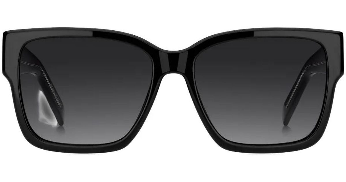 BOSS Logo Square Sunglasses in Black | Lyst UK