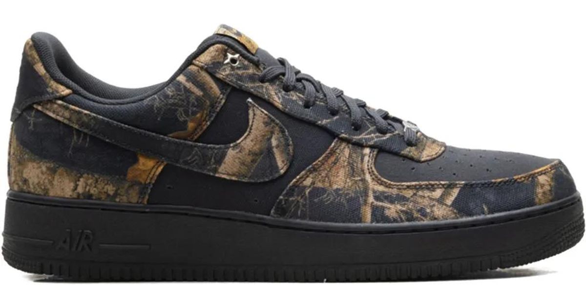Nike Air Force 1 '07 Realtree Lace-Up Sneakers in Black for Men | Lyst