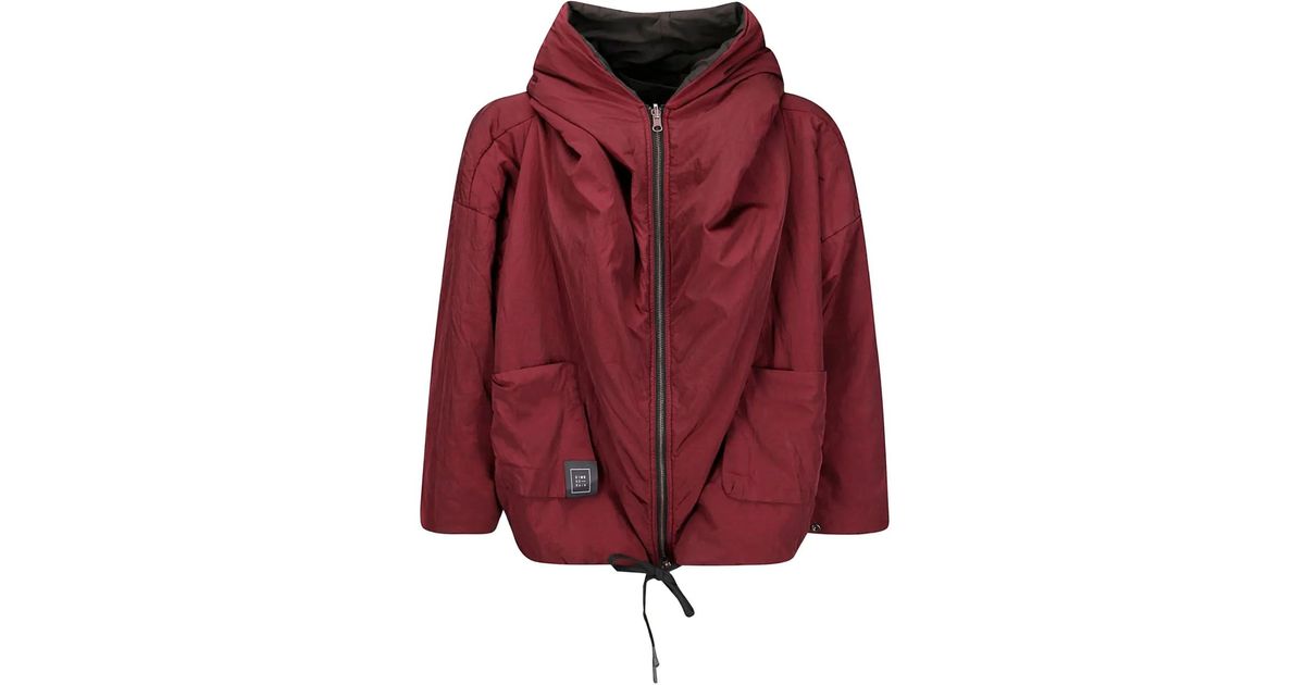 KIMO NO-RAIN Hooded Jacket in Red | Lyst UK