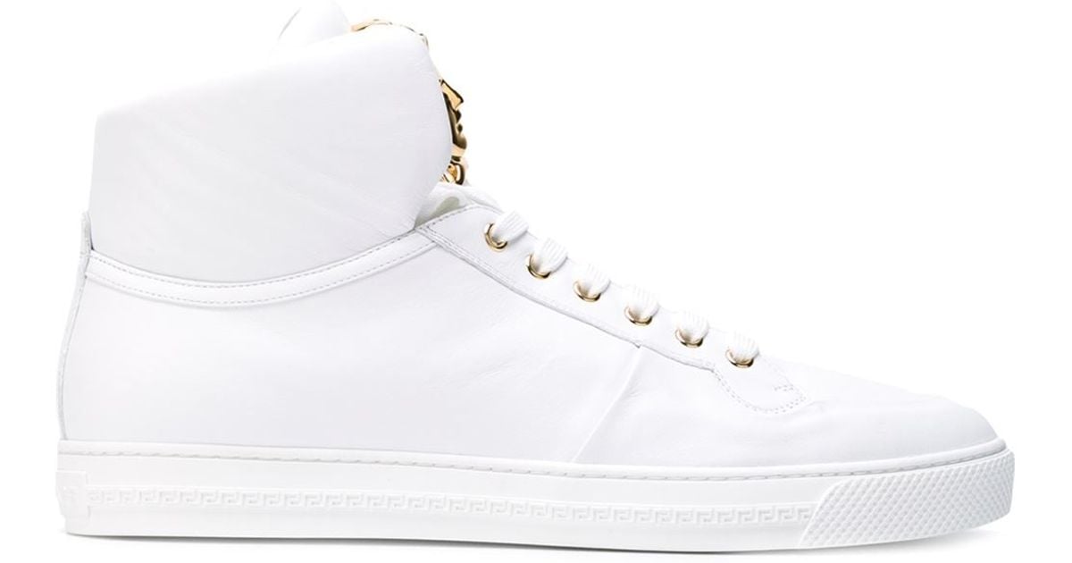 Versace Medusa Hi-top Sneakers in White for Men | Lyst