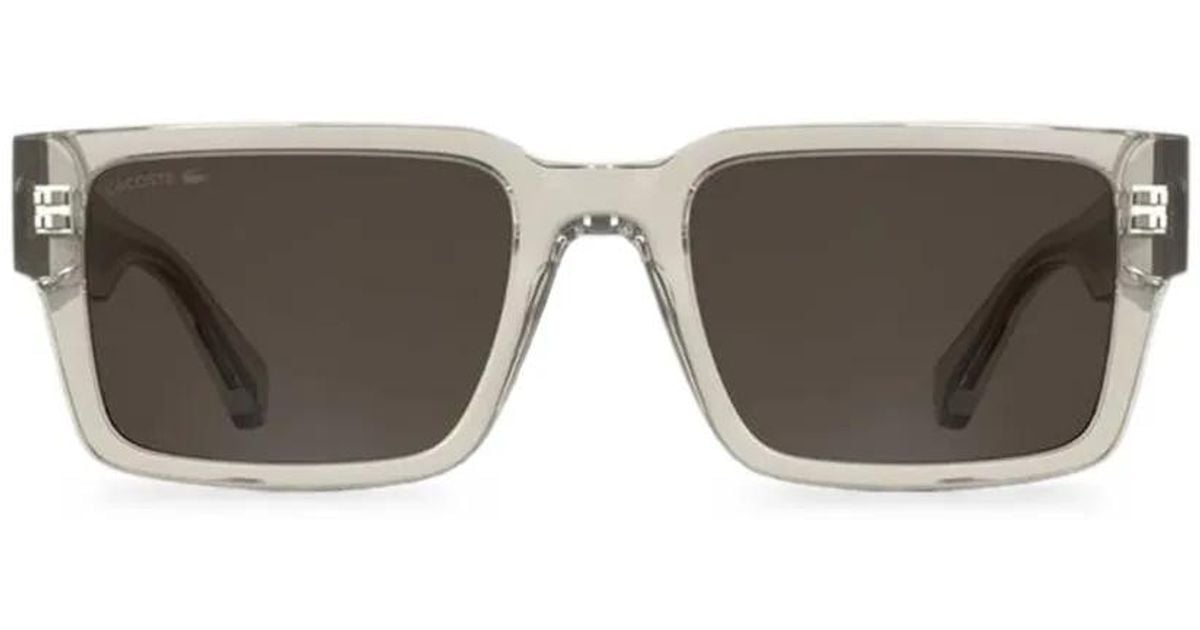 Lacoste Rectangle-Frame Sunglasses in Grey for Men | Lyst UK