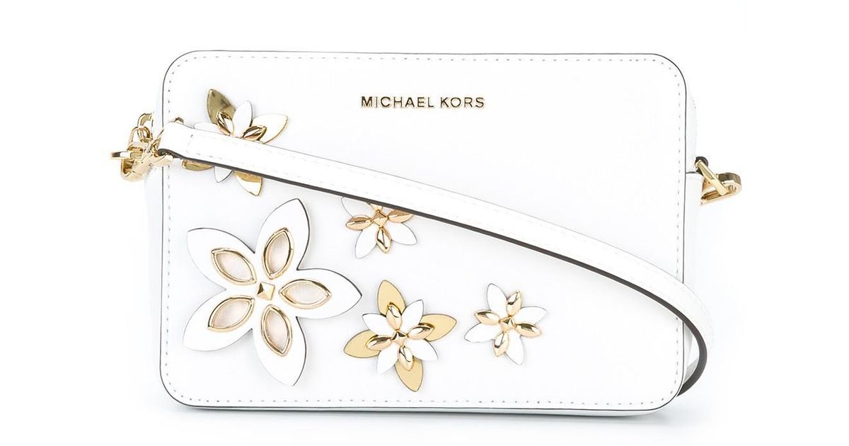 Michael Kors White Flower Purse | semashow.com