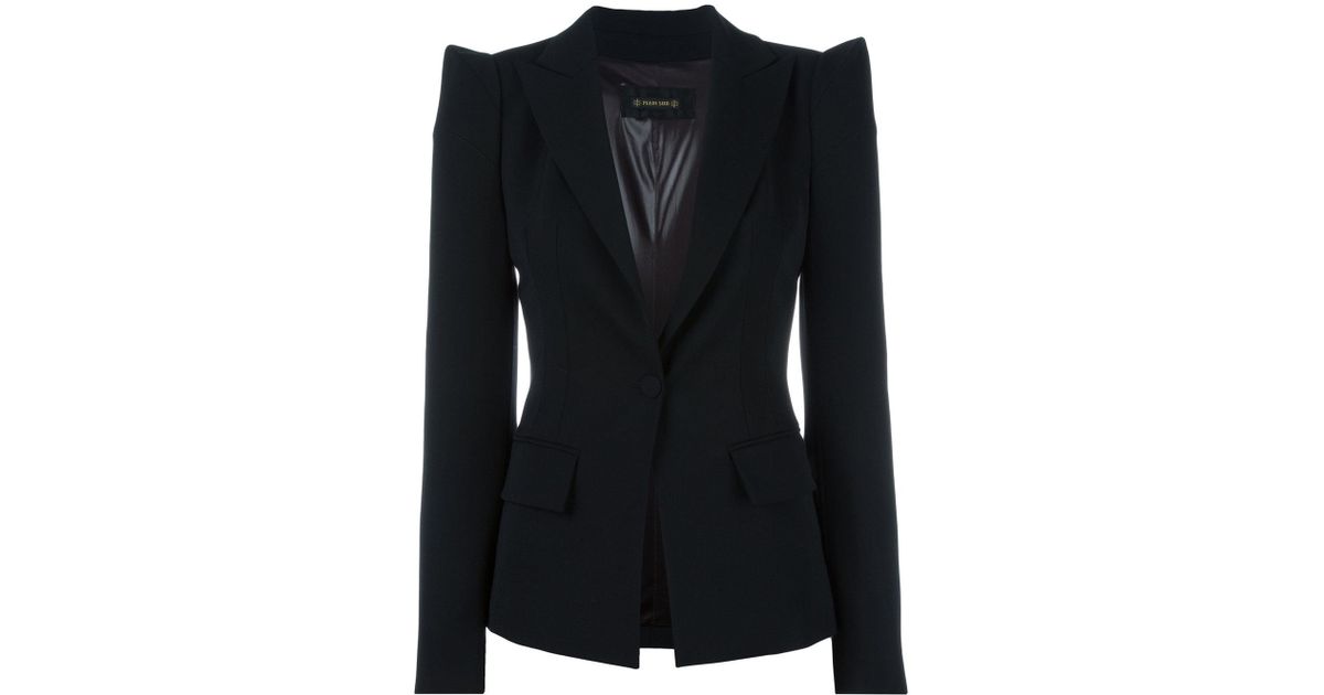 Plein Sud Pointy Shoulders Blazer in Black | Lyst