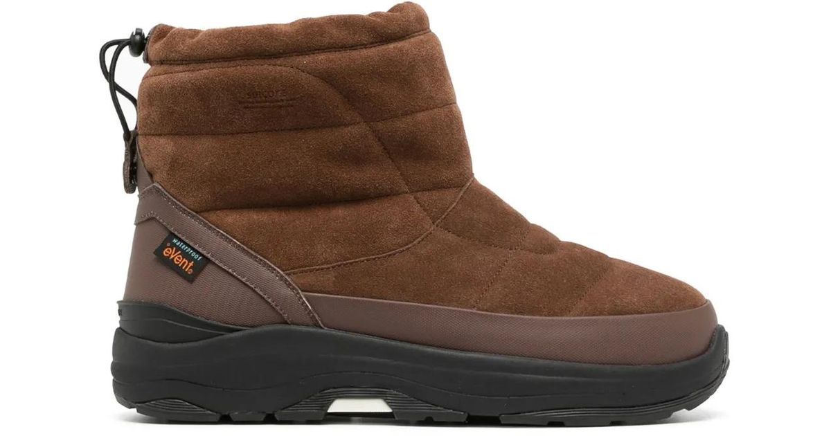 Suicoke Bower Suede Snow Boots in Brown | Lyst UK