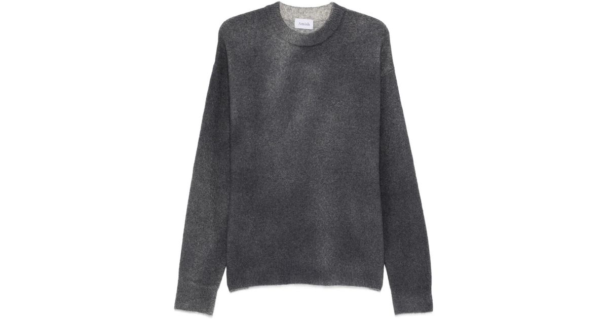 AMISH Crew-Neck Sweater in Grey for Men | Lyst UK