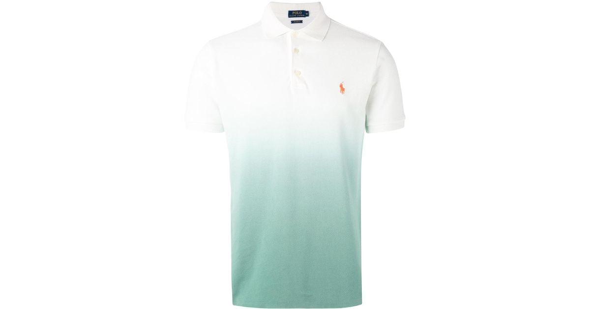 Polo Ralph Lauren Gradient Polo Shirt in White for Men | Lyst