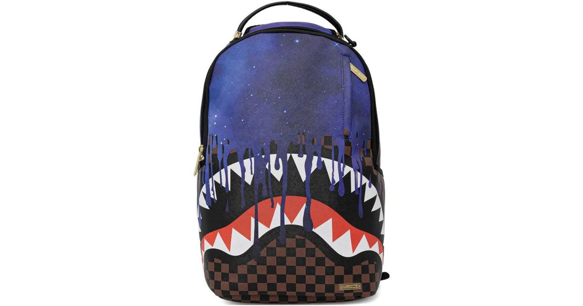 Sprayground Shark-Print Backpack in Blue | Lyst UK