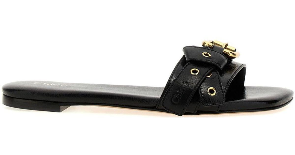 Chloé Mae Slides in Black | Lyst