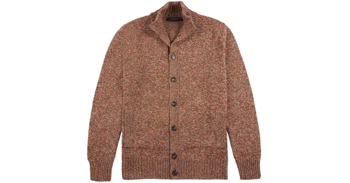 Zanone Geelong Wool Cardigan in Brown for Men | Lyst UK