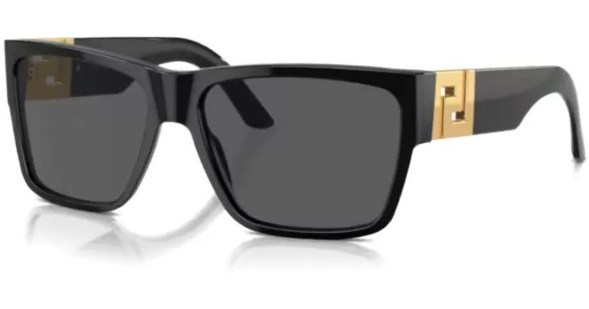 Versace Square-Frame Logo Sunglasses in Grey for Men | Lyst UK