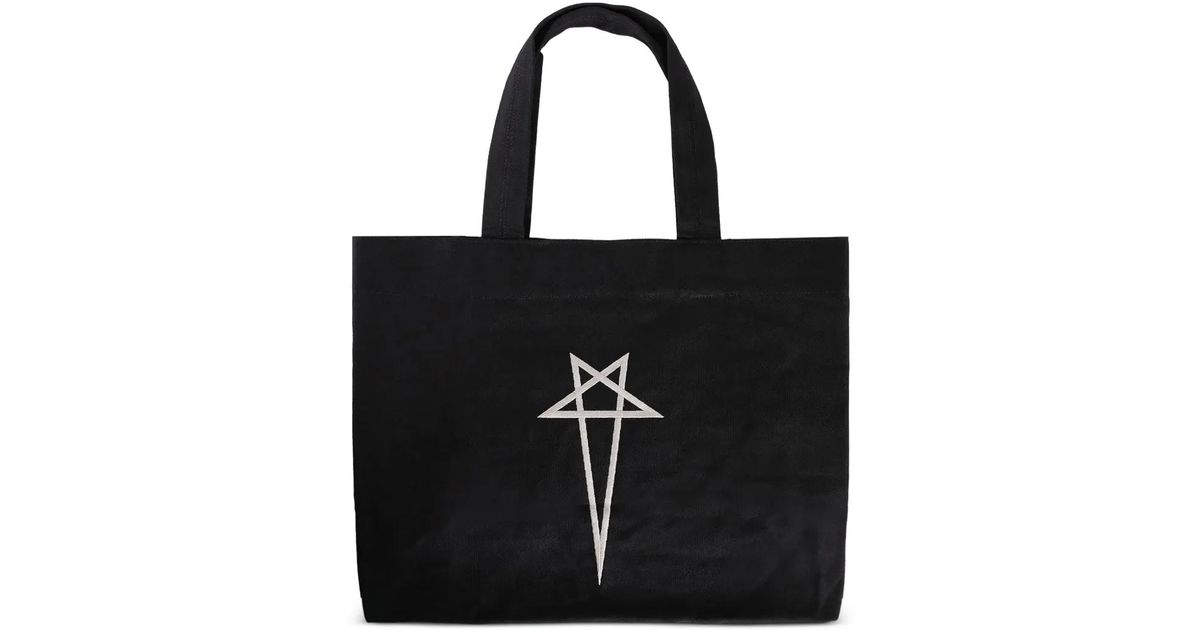 Rick Owens Star-Embroidered Tote Bag in Black | Lyst